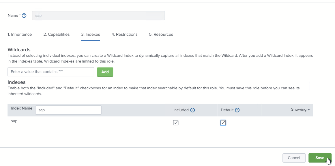 Create a Splunk Role