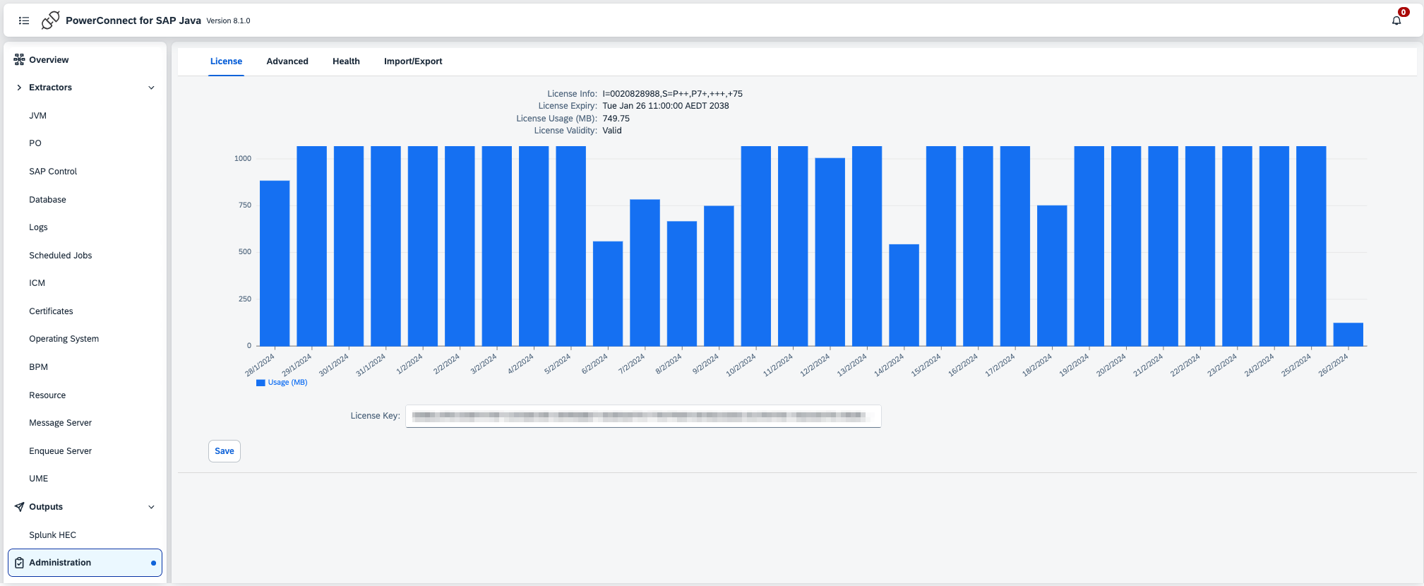 Apply PowerConnect License (PowerConnect Java)