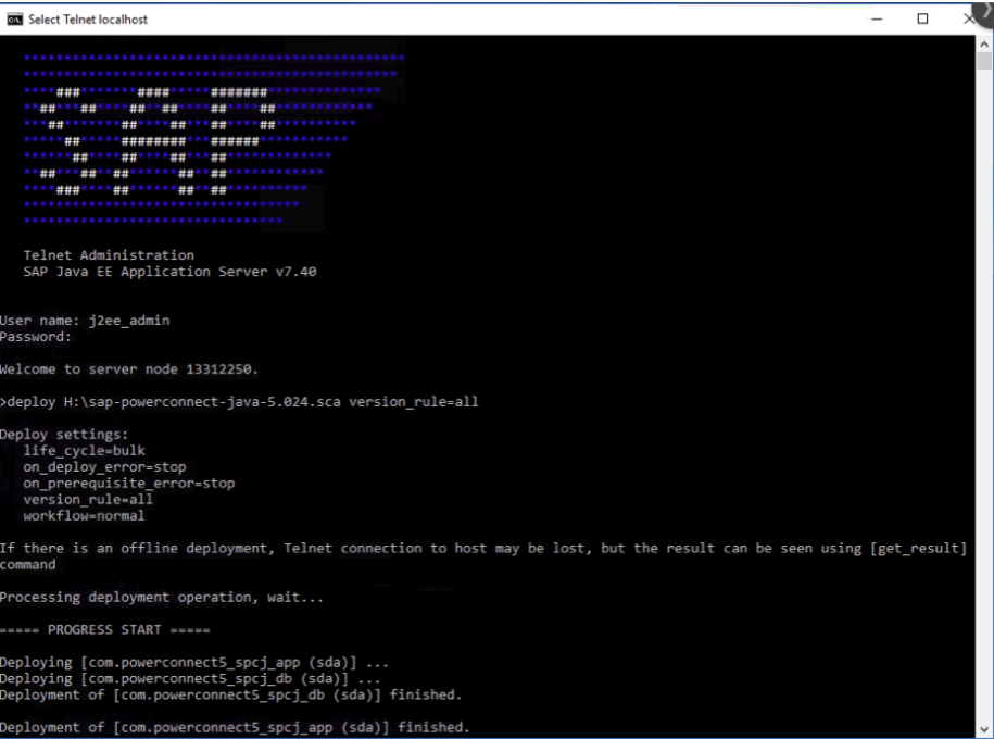 Kb 60 Error While Deploying Powerconnect Java Sca Using Telnet 6324