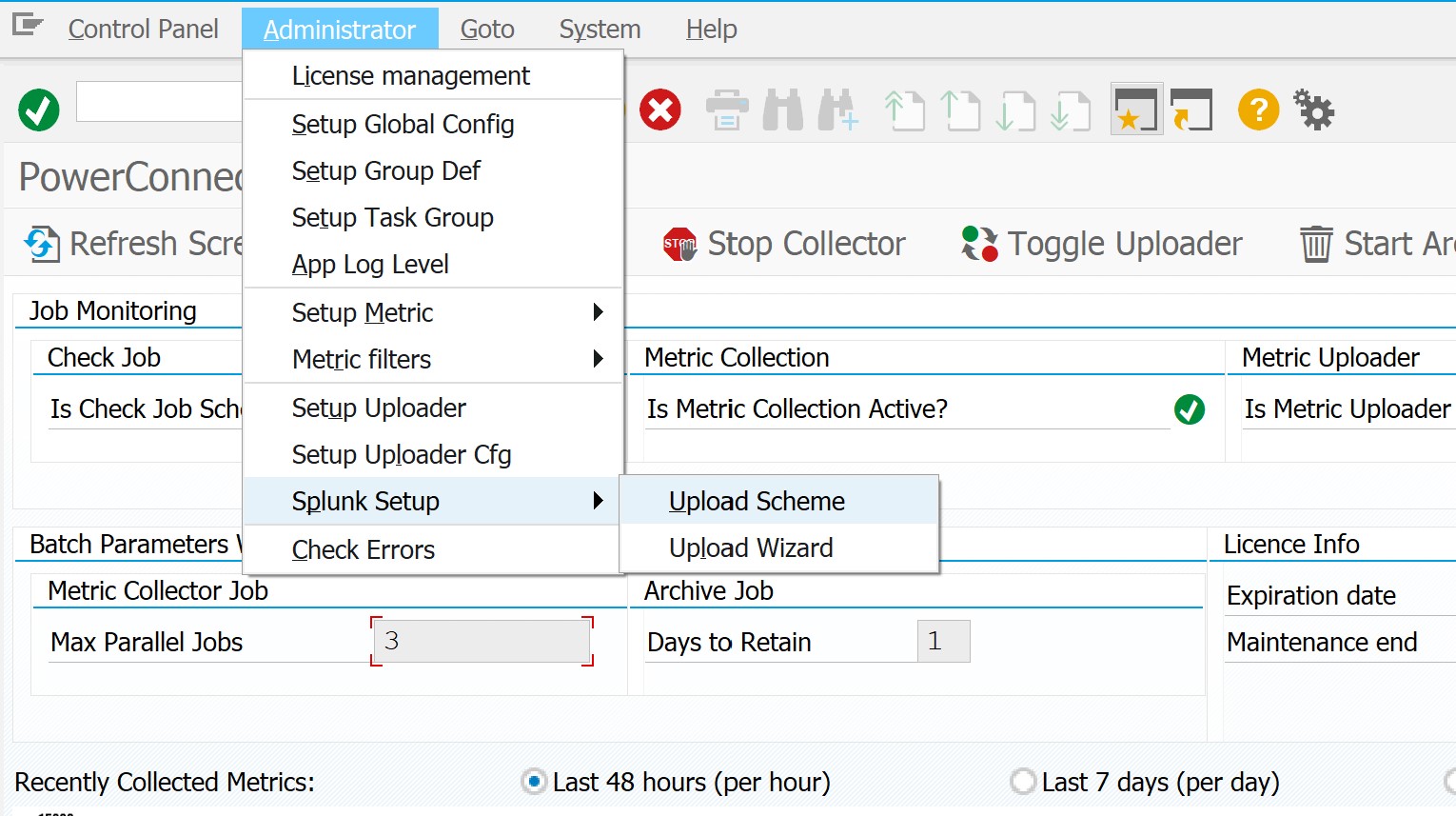 KB 125 - Change Splunk connection settings