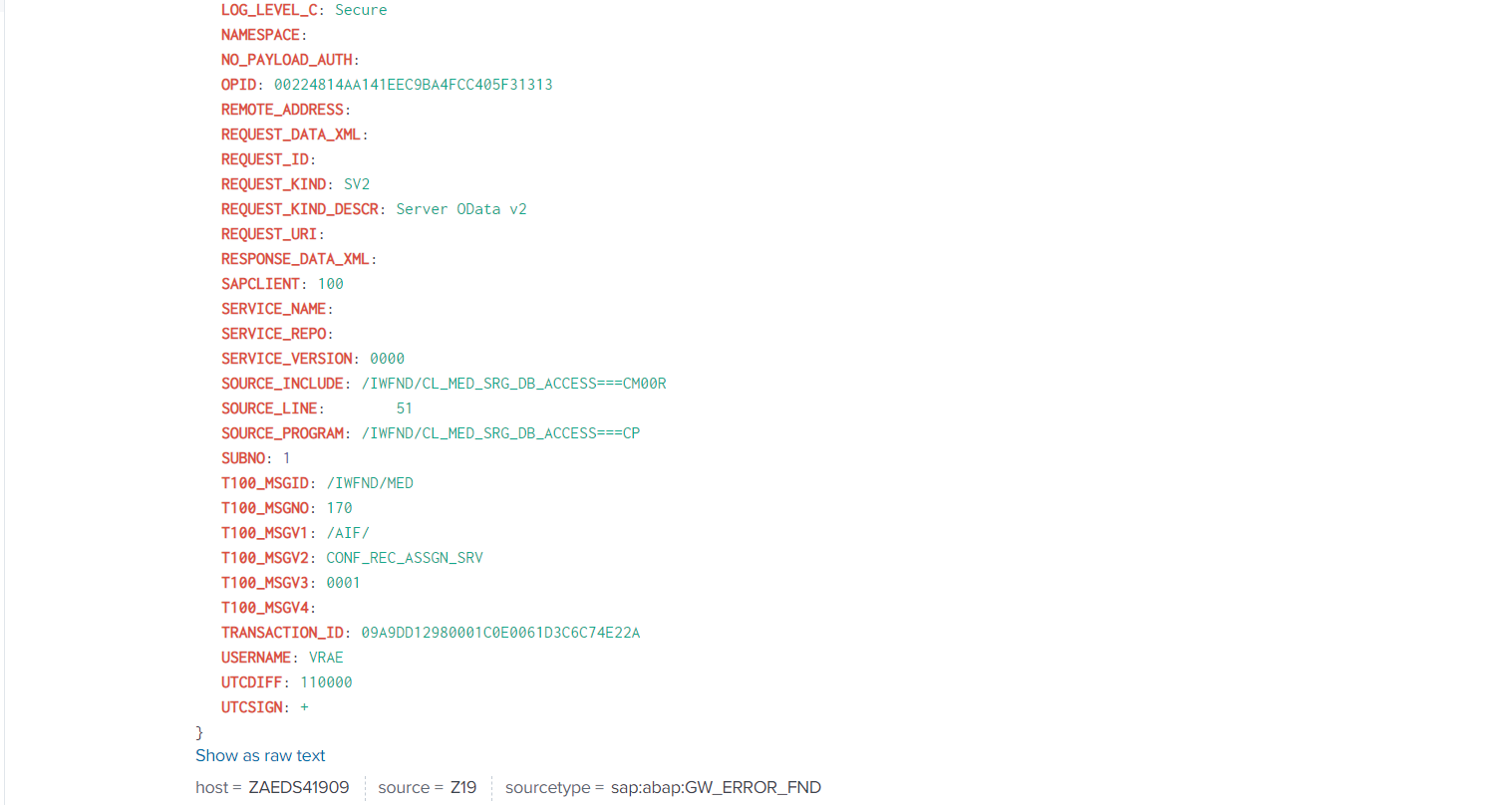 Gwerrorfnd Sap Gateway Frontend Error Log