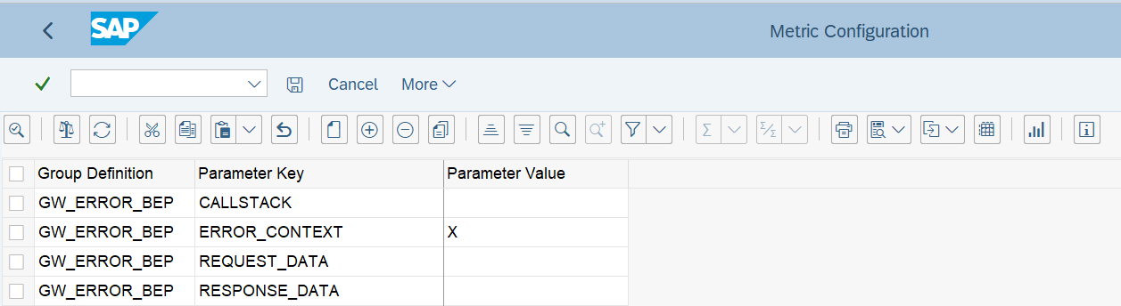 GW_ERROR_BEP - SAP Gateway Backend Error Log