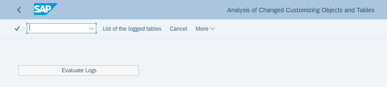SCU3 - Analysis of Logged Customizing Objects and Tables