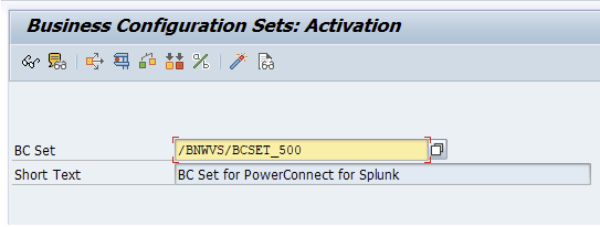 Activate Business Configuration Sets (PowerConnect ABAP 7.X)