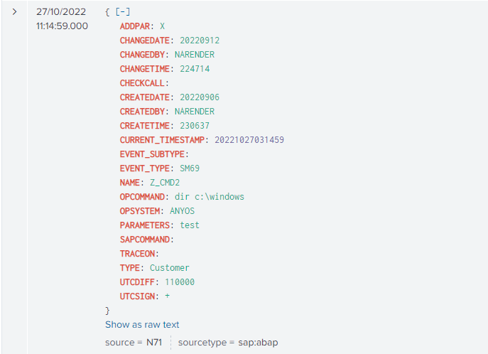 SM69 - External OS Commands Logs