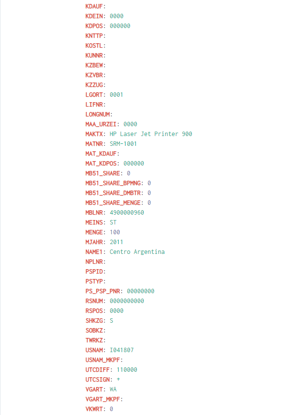 MB51 - Material Documents