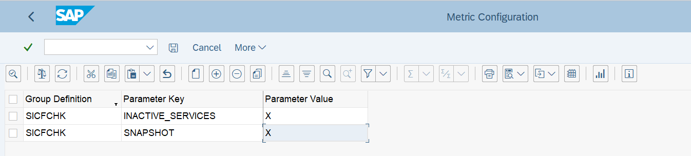 SICFCHK - SICF(SAP Internet Communication Framework) Services Data