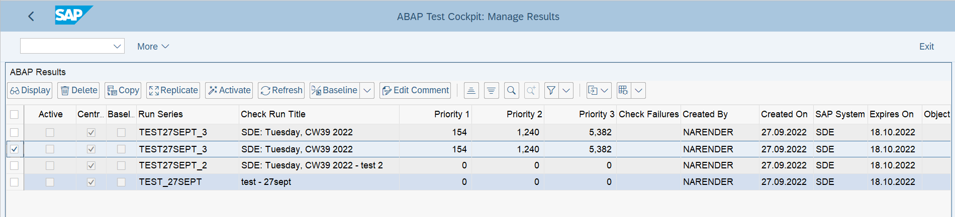 ATC - ABAP Test Cockpit Results