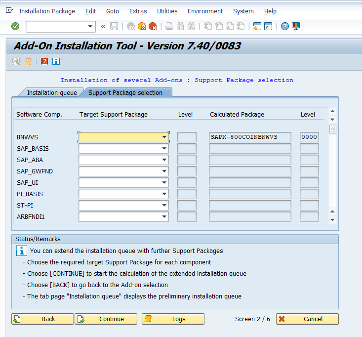 Import the agent via SAINT (PowerConnect ABAP 8.X)