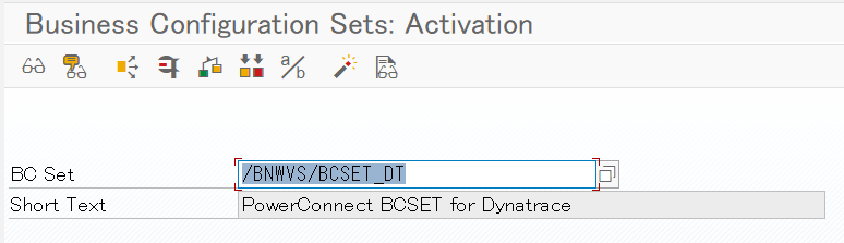 Activate Business Configuration Set For Dynatrace Powerconnect Abap 8x