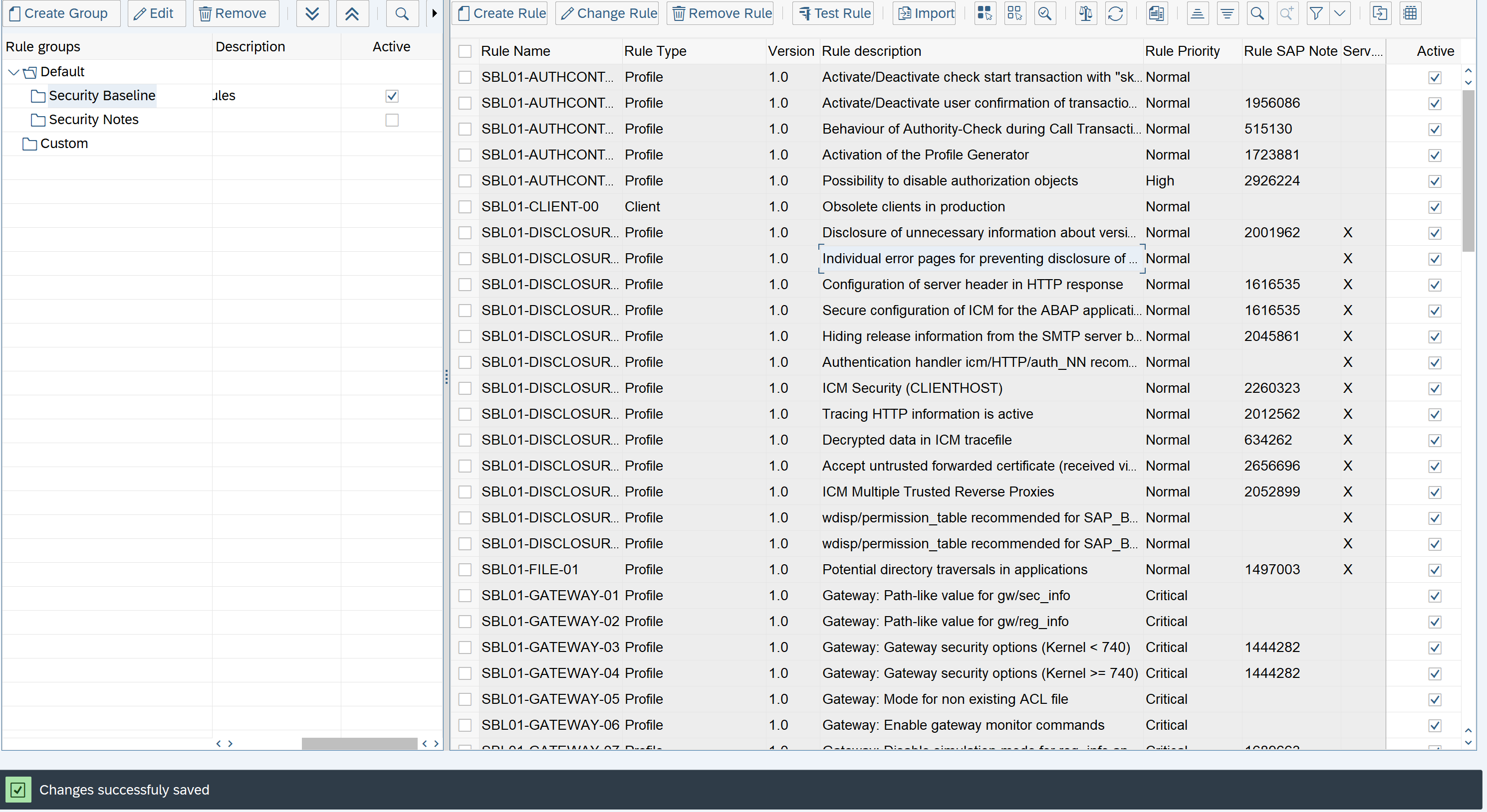 Optional - Load Security Baseline Checks (PowerConnect ABAP 8.X)
