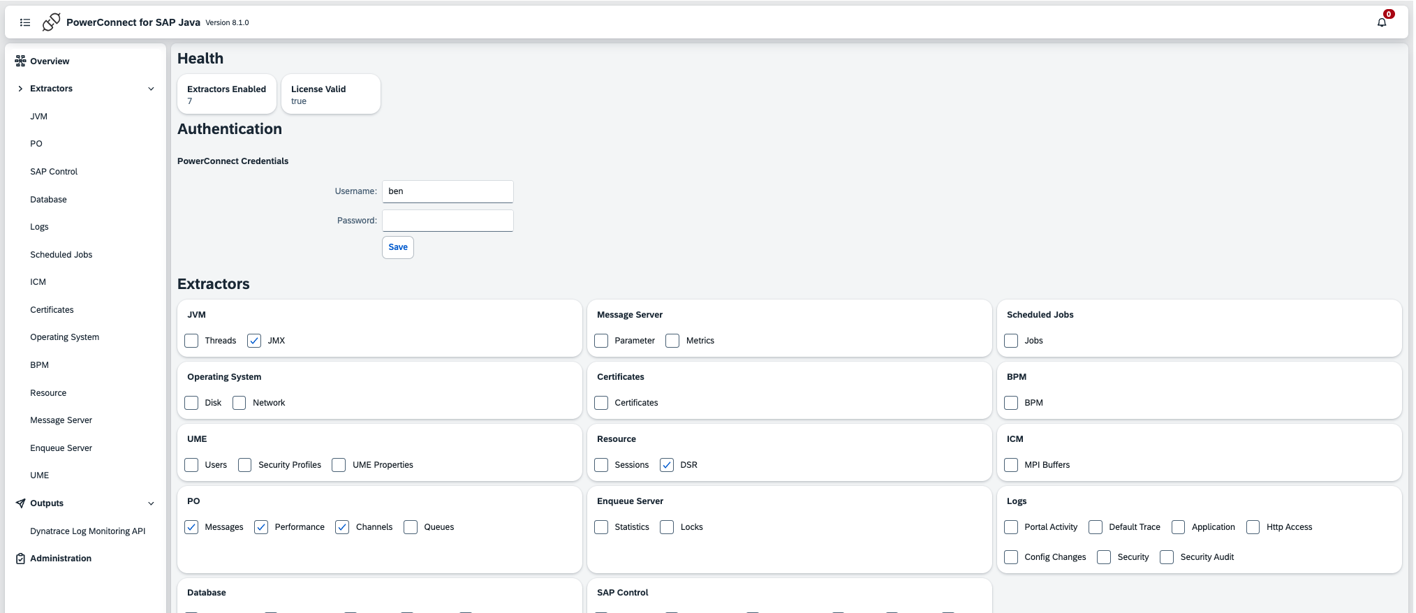 Configuring a Dynatrace Connection in PowerConnect Java