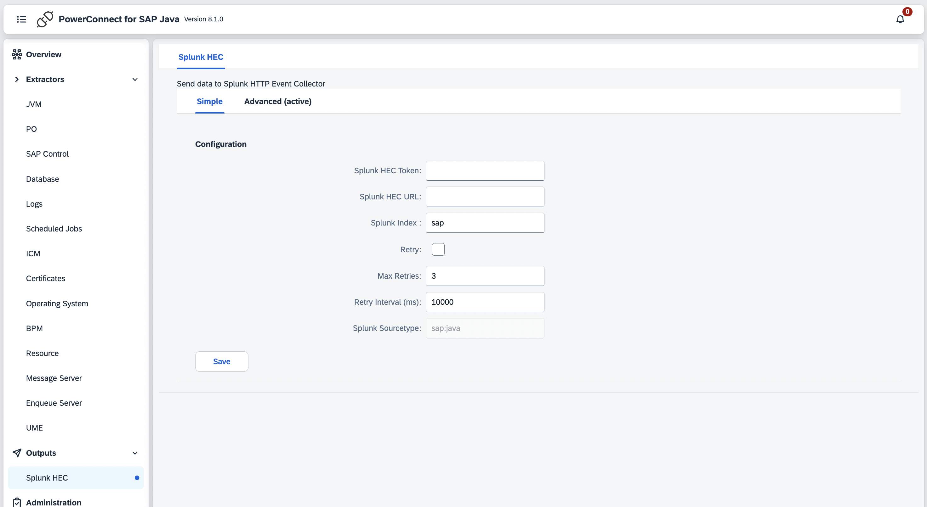 Configuring A Splunk Event Collector Connection In Powerconnect Java
